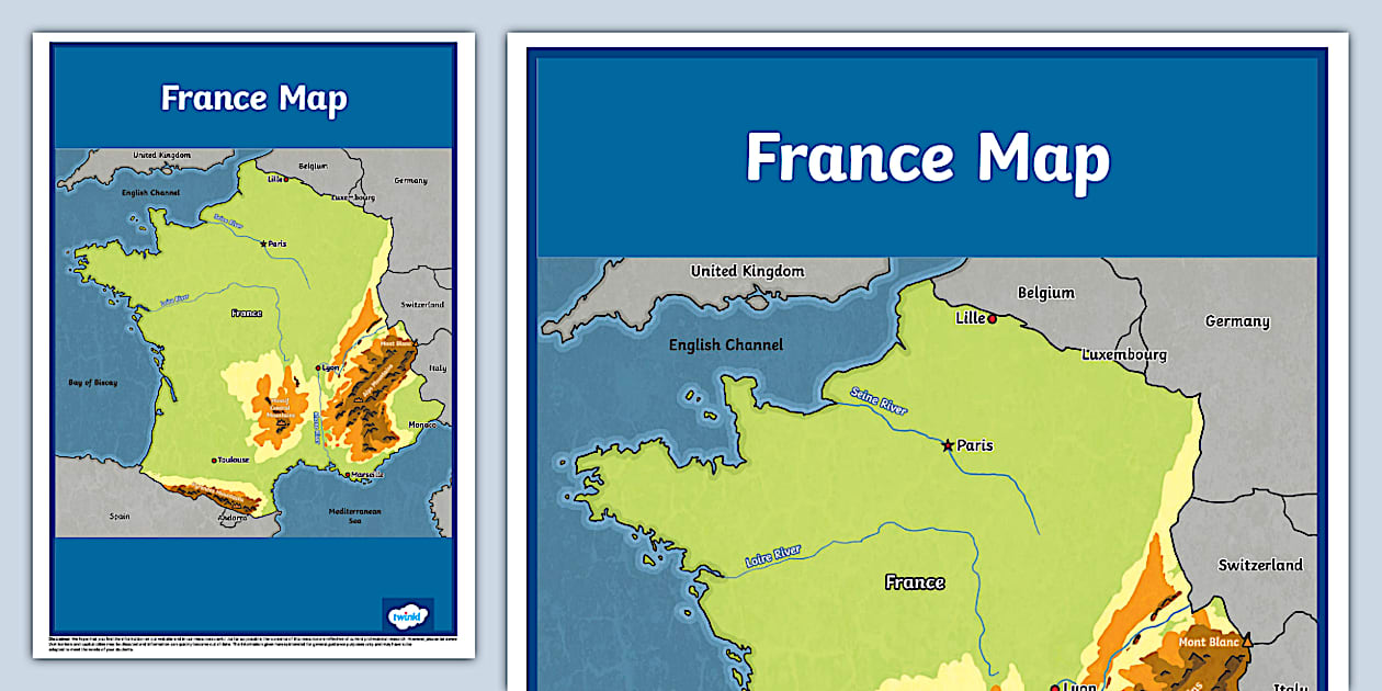 France Map with Cities: Illustrated Map for Geography!