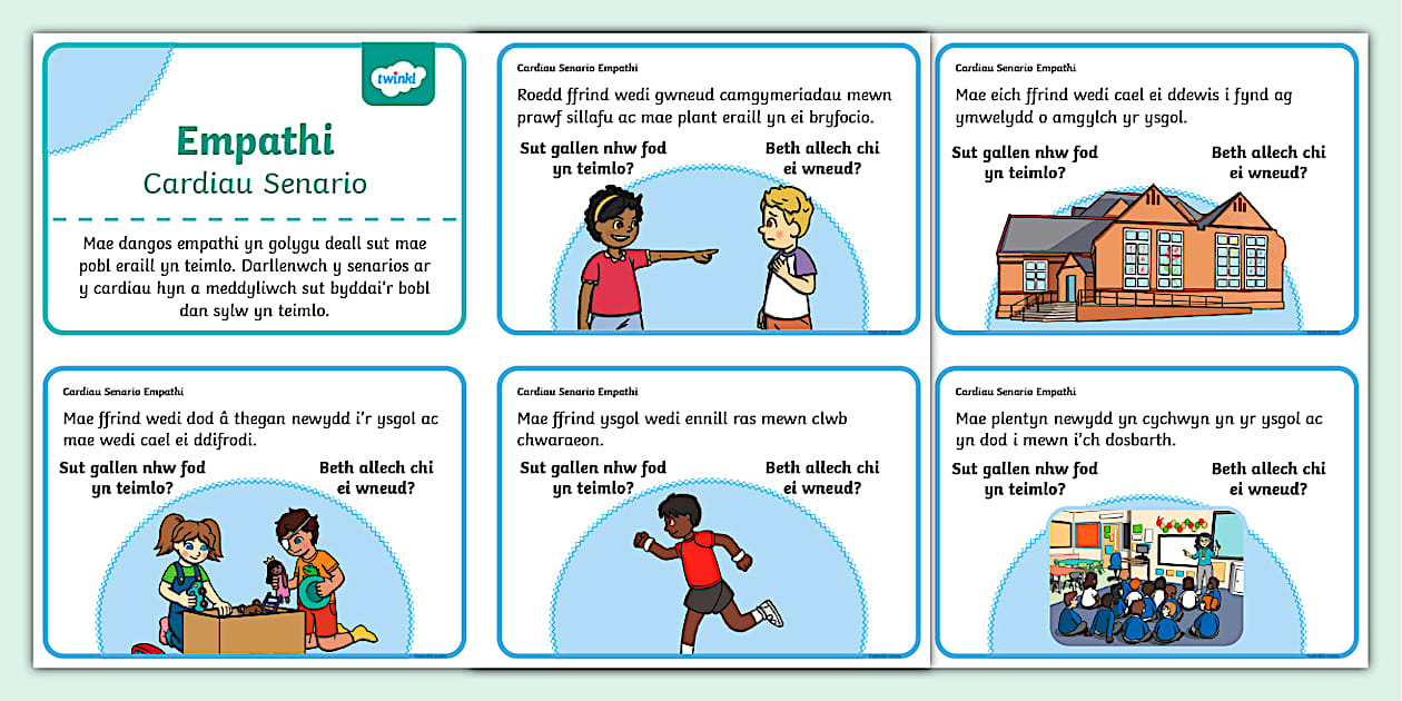 Cardiau Trafod Empathi CC1/2 (teacher made) - Twinkl