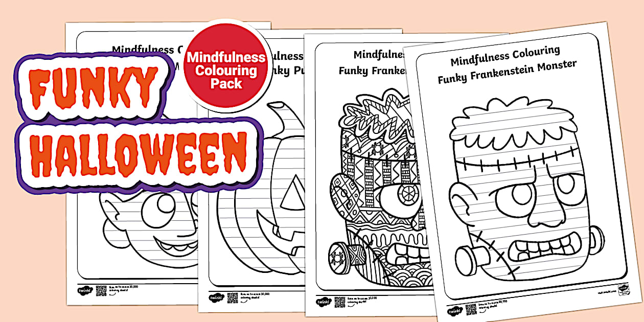 Funky Halloween Mindfulness Colouring Pack