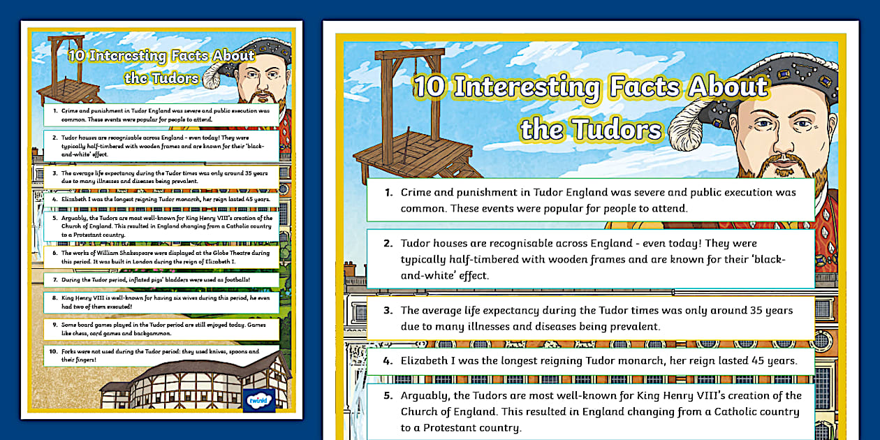 10 Interesting Facts About the Tudors Display Poster