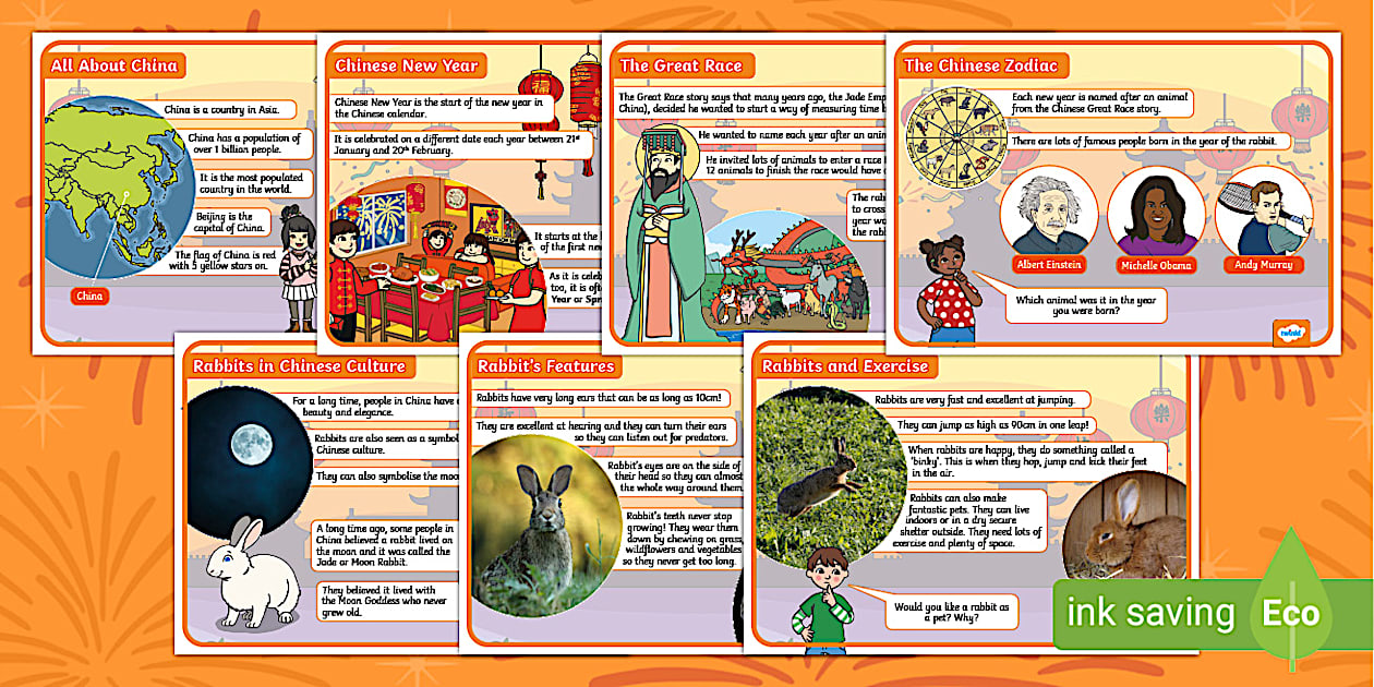 EYFS All About Rabbits Chinese New Year Fact Files | Twinkl