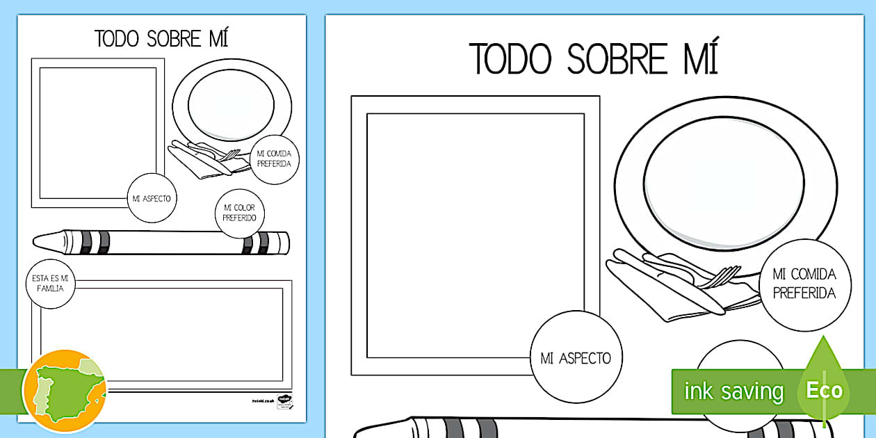 Ficha de actividad: Todo sobre mí (teacher made) - Twinkl