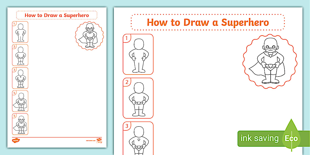 How to Draw a Superhero - KS1 (teacher made) - Twinkl
