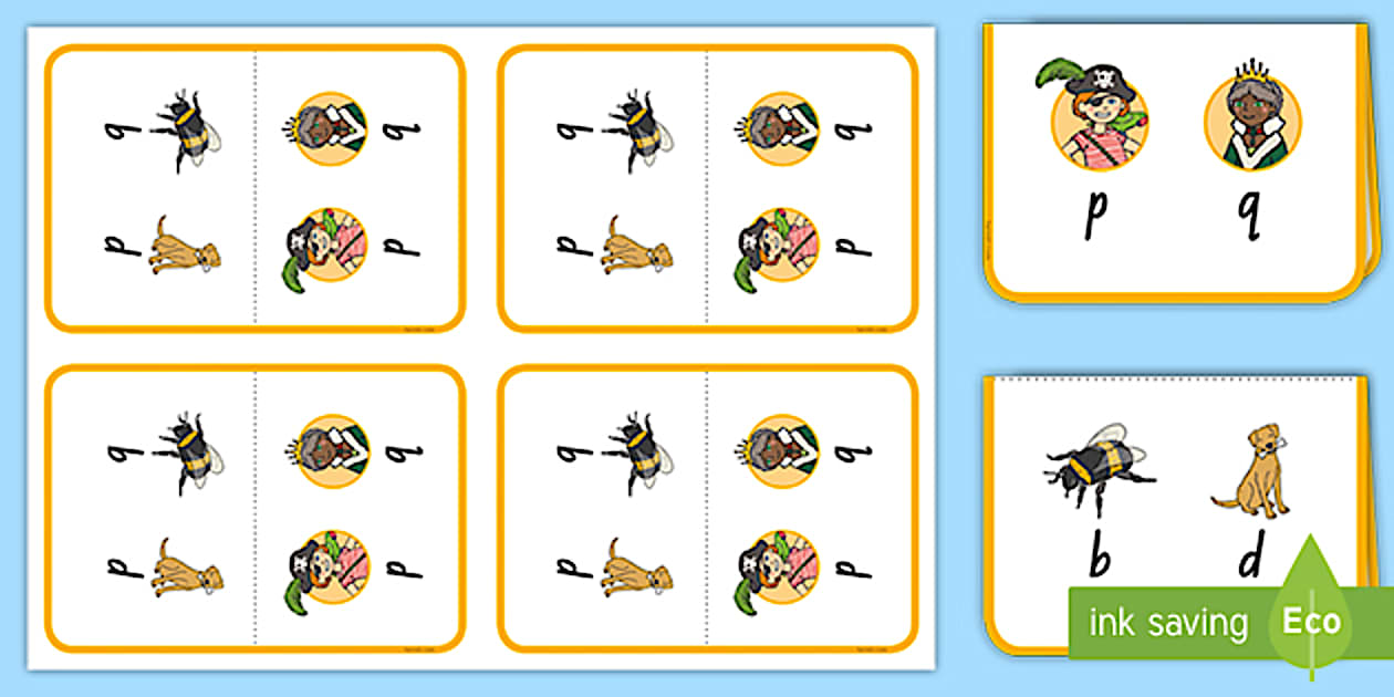 Confusing Letters Desk Cards - Twinkl