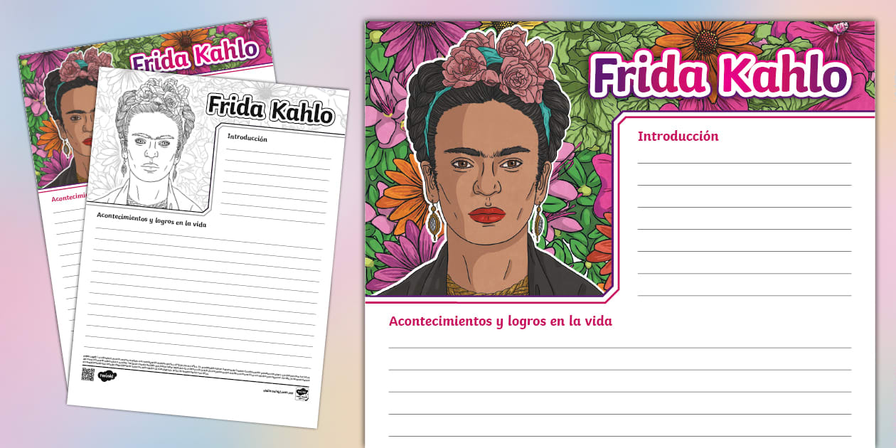 Hoja de actividad: Biografía de Frida Kahlo - Twinkl