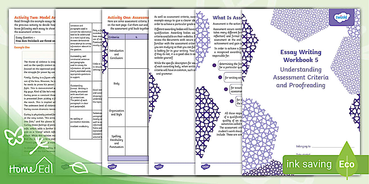 Essay Writing Skills Workbook 5: Understanding Assessment Criteria and