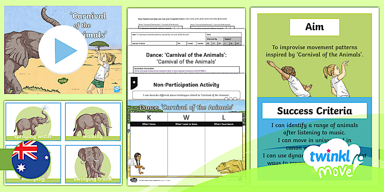 PE Y4 Dance: 'Carnival of the Animals' Lesson 1