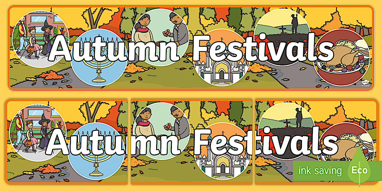 Autumn Festivals Display Banner (teacher made) - Twinkl