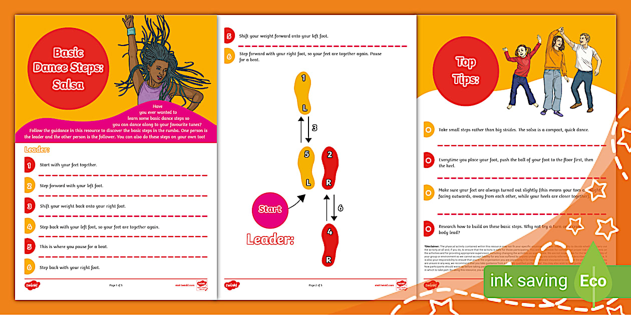 Basic Dance Steps: Salsa (teacher made) - Twinkl