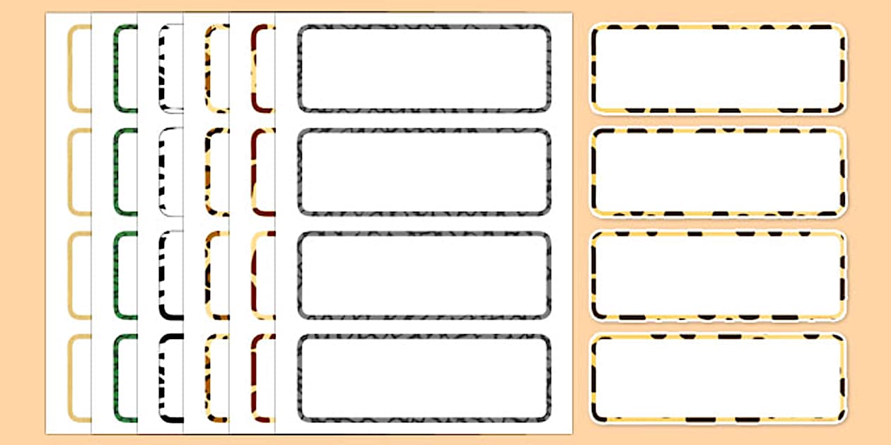 African Countries Safari Word Labels (Editable) | Twinkl
