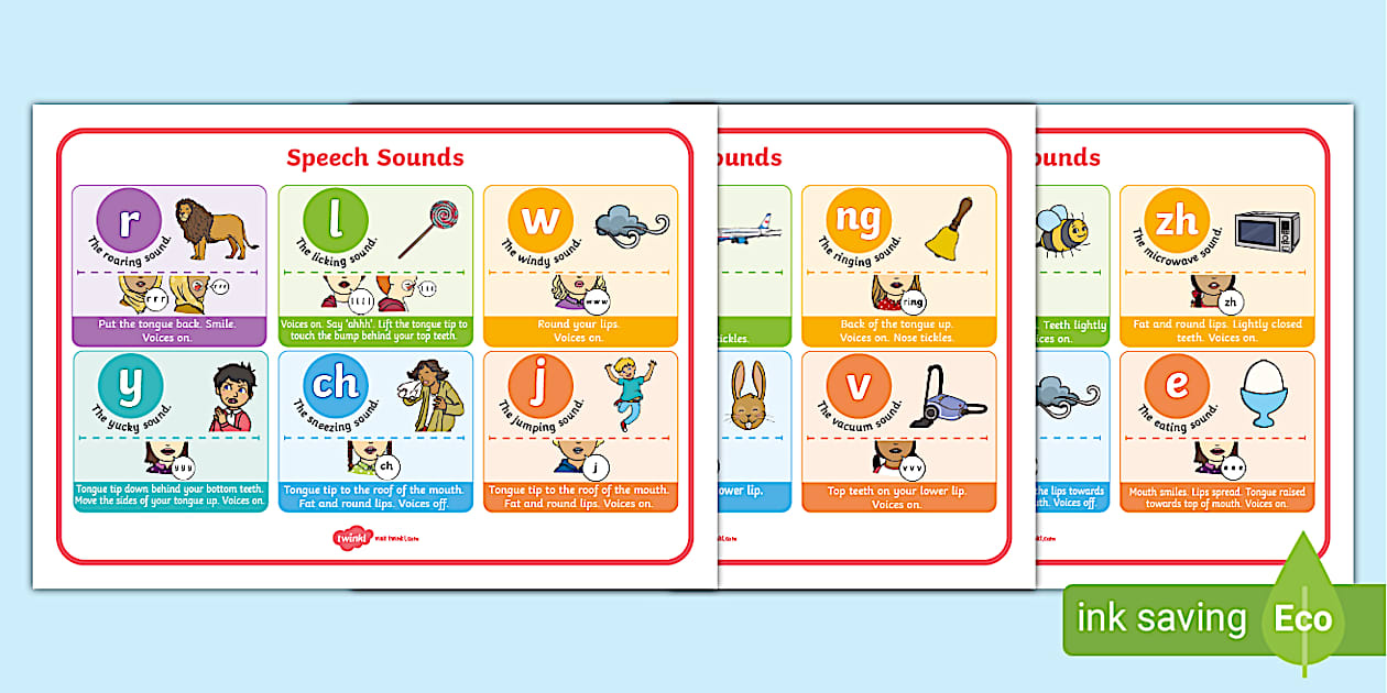 Speech Sounds Visual Support Sound Mats - Twinkl