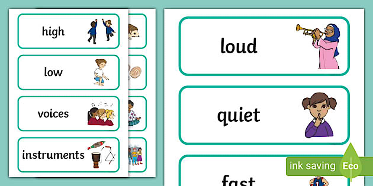 👉 EYFS Responding to Music Word Cards (teacher made)