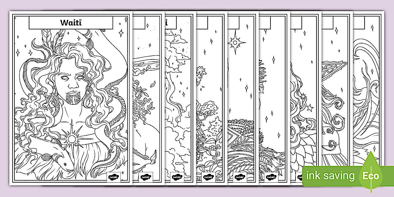 Te Iwa o Matariki Colouring-in Sheets | Twinkl Māori