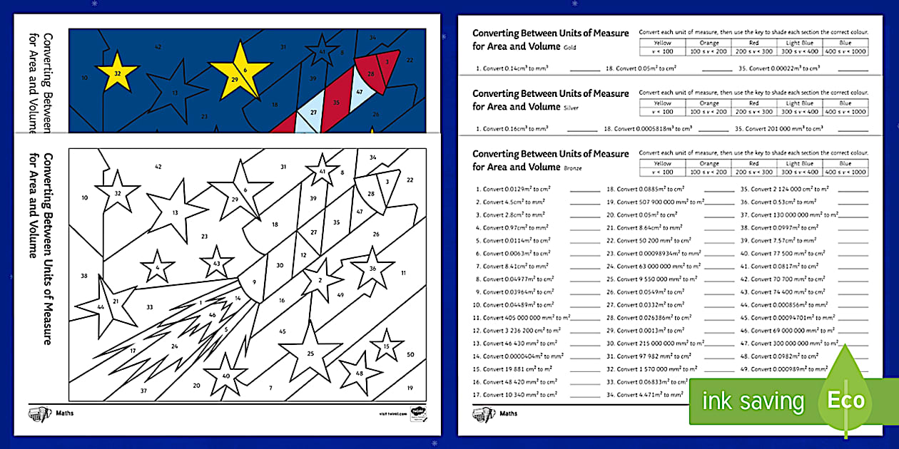 Maths Bonfire Night: Converting between Units for Area and Volume