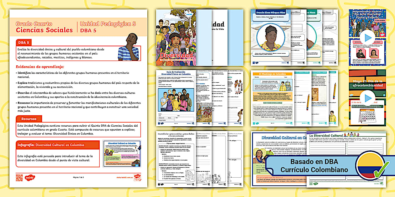 Actividades Ciencias Sociales Grado 4 Colombia - Twinkl