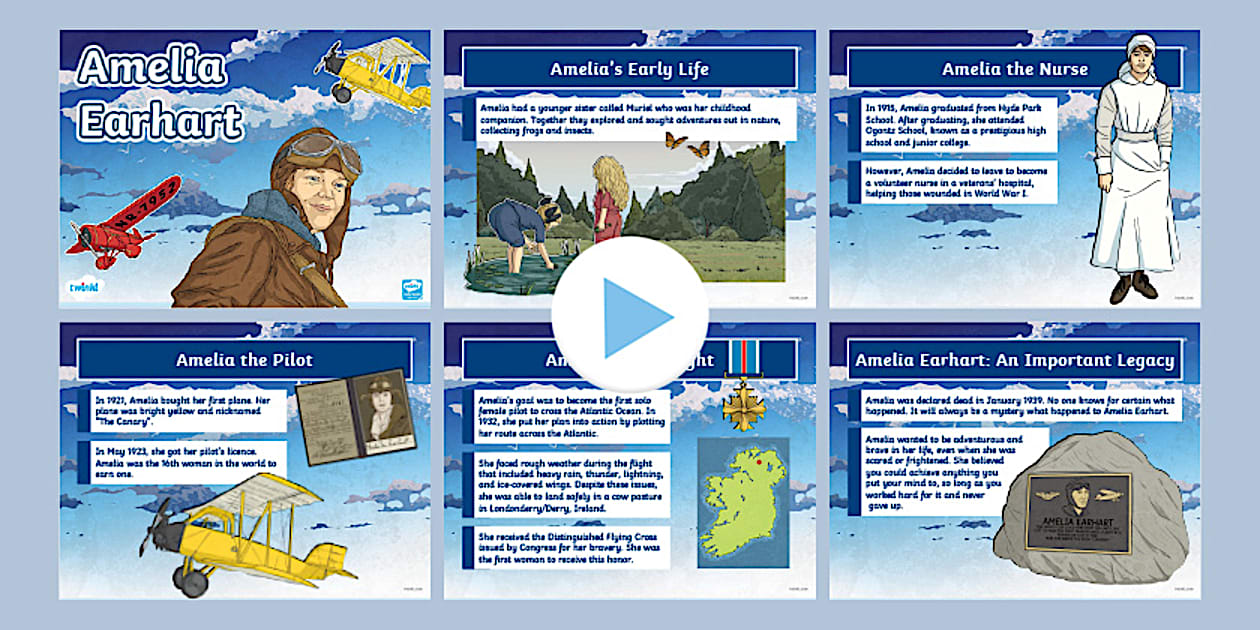 Amelia Earhart (PowerPoint) (teacher made) - Twinkl