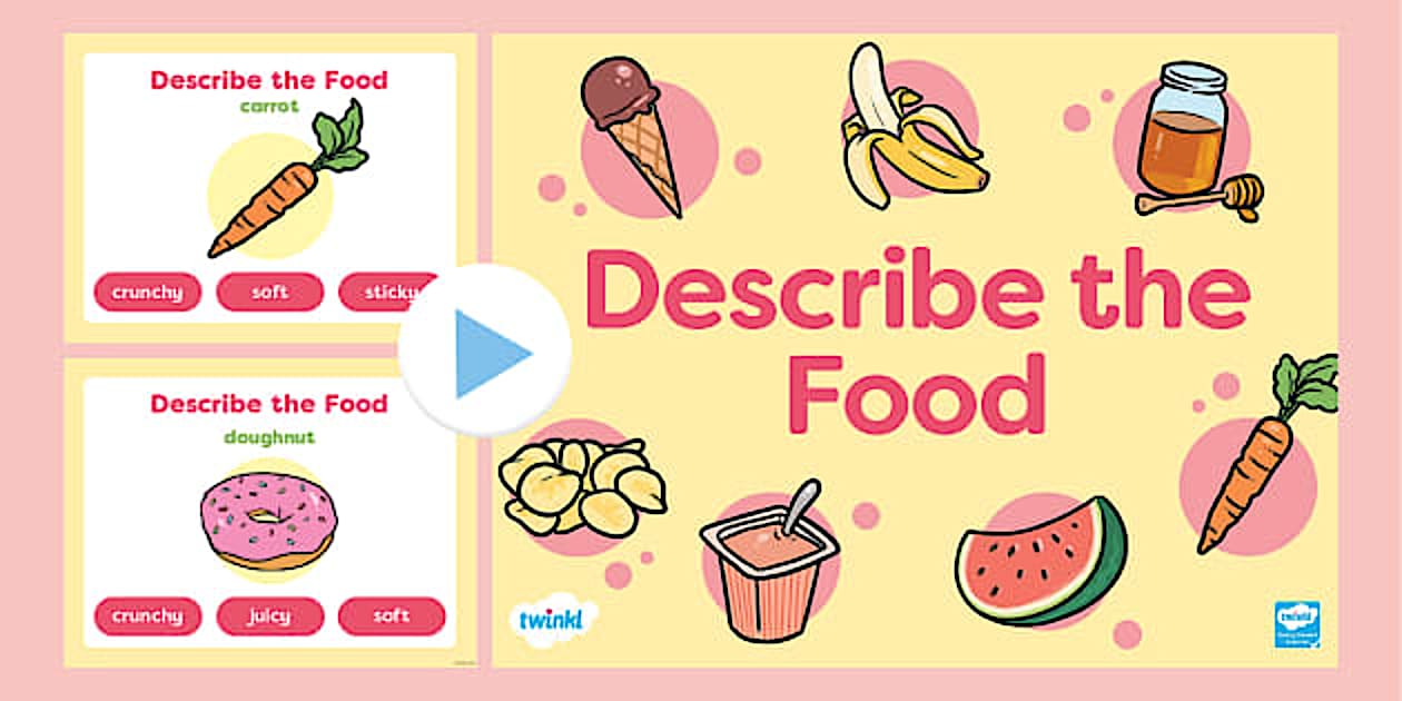 Twinkl x ClassPoint Describe the Food PowerPoint Game