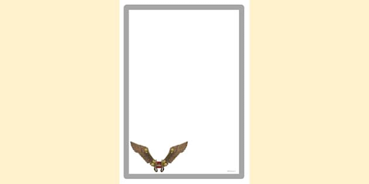 Simple Blank Fake Wings Border | Page Borders | Twinkl