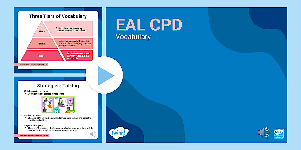EAL CPD: Vocabulary (teacher made) - Twinkl