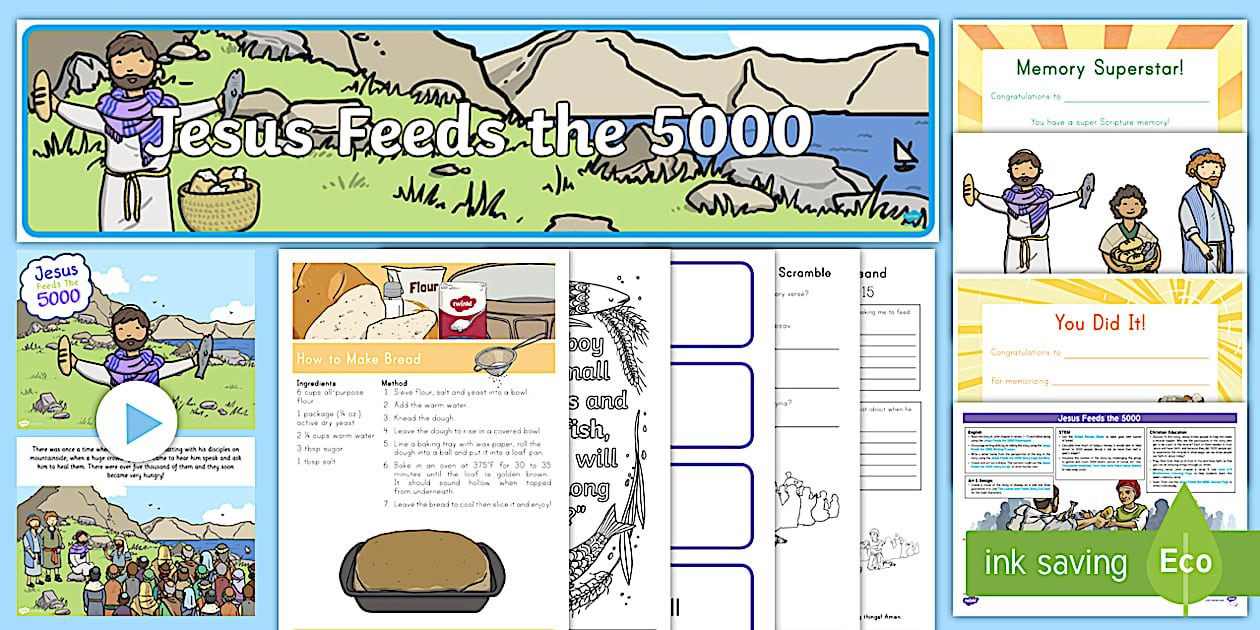 Jesus Feeds the 5,000 Teaching Pack (teacher made) - Twinkl