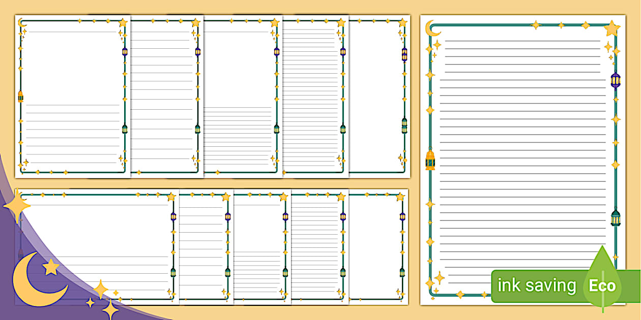 Ramadan-Themed Page Borders (teacher made) - Twinkl