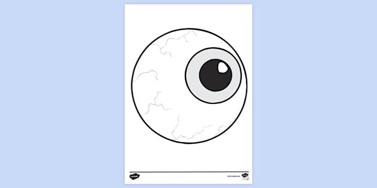 Eyeball Colouring | Colouring Sheets (Teacher-Made) - Twinkl