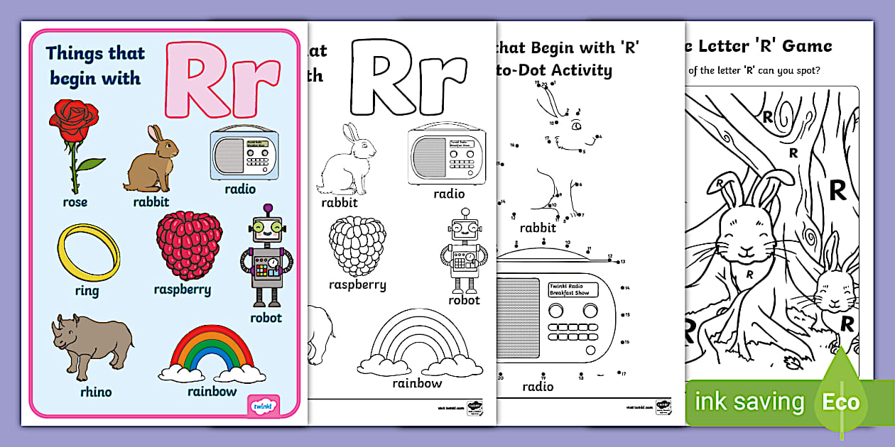 Things that Begin with R Worksheets Pack | Twinkl Resources