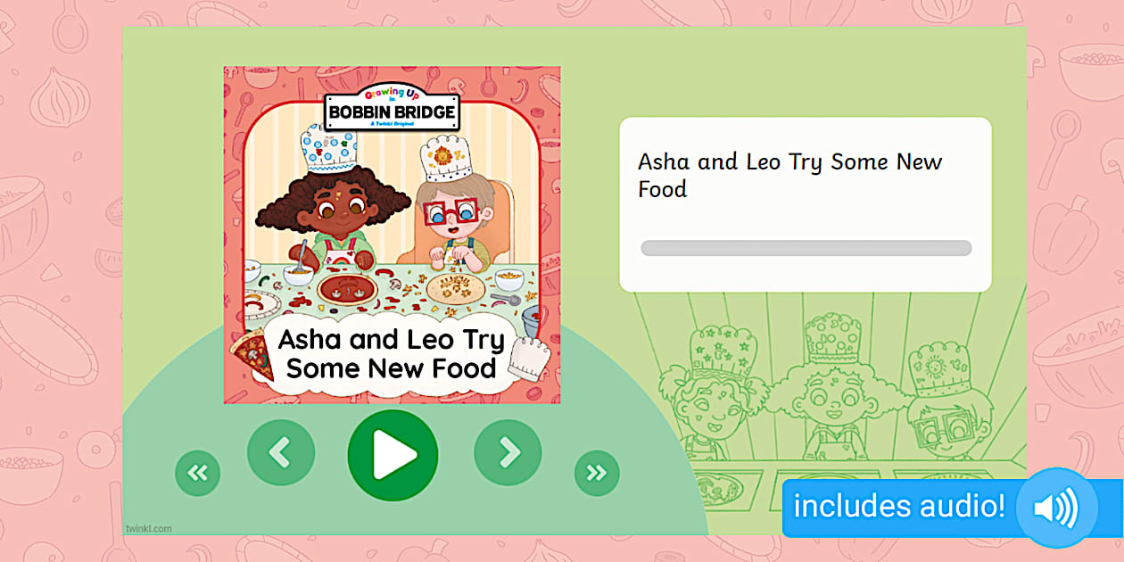 Asha and Leo Try Some New Food Listen and Follow Story