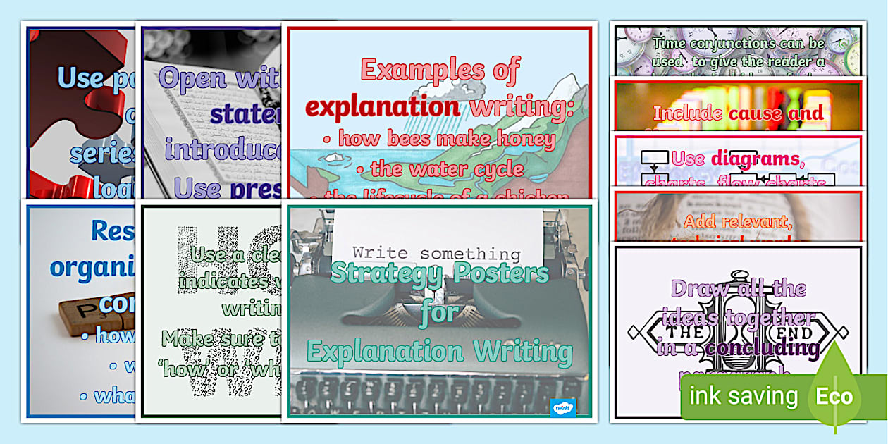10 Writing Strategies for Explanation - Writing Resources