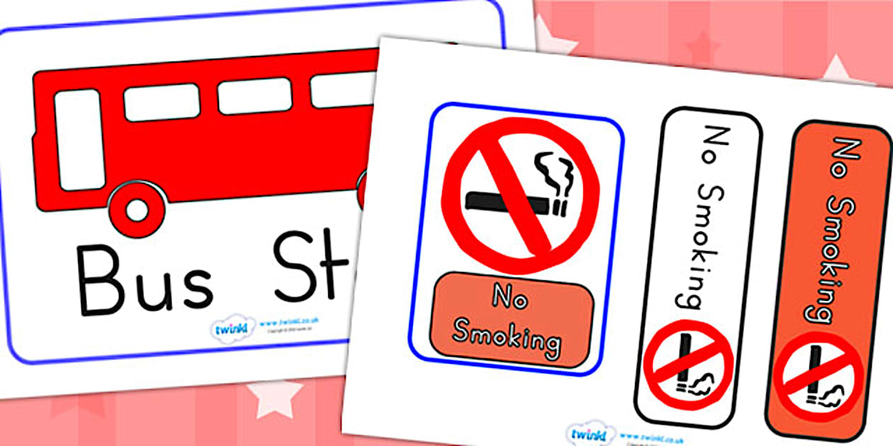 Bus Station Role Play Bus Stop Sign (teacher made) - Twinkl