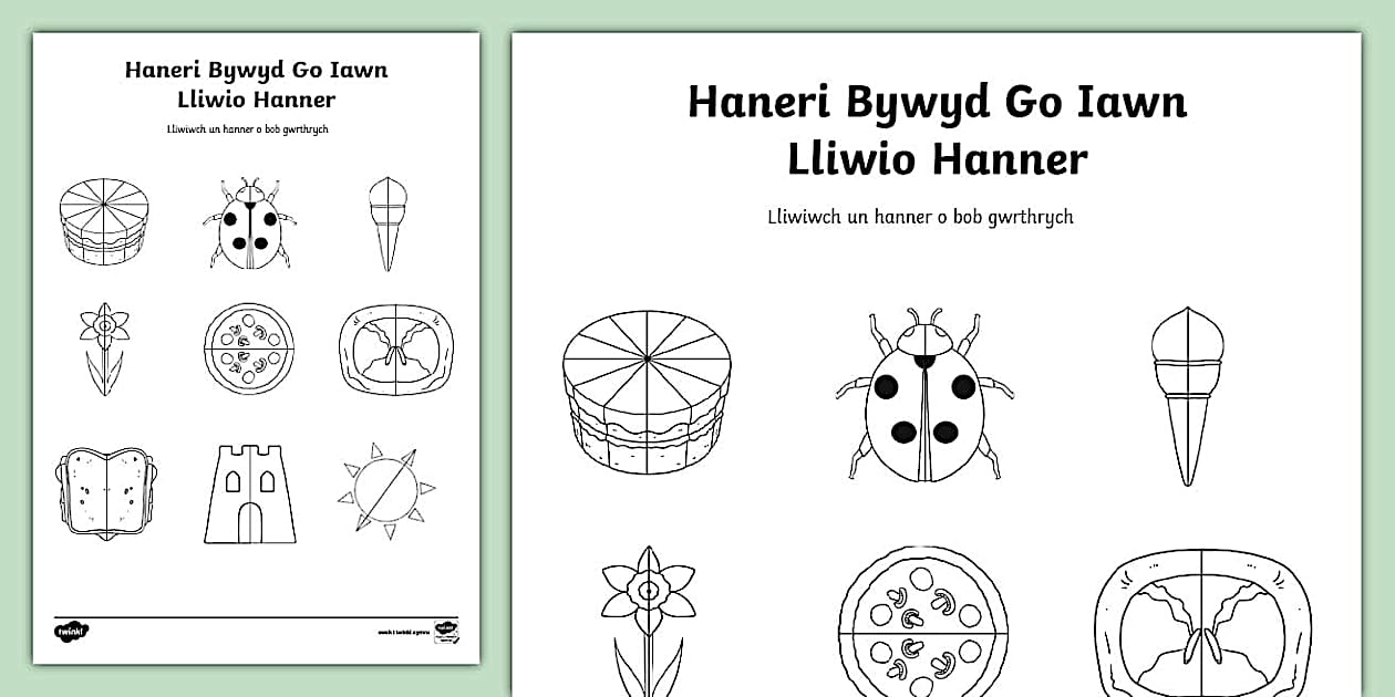 Haneri Bywyd Go Iawn – Lliwio Hanner