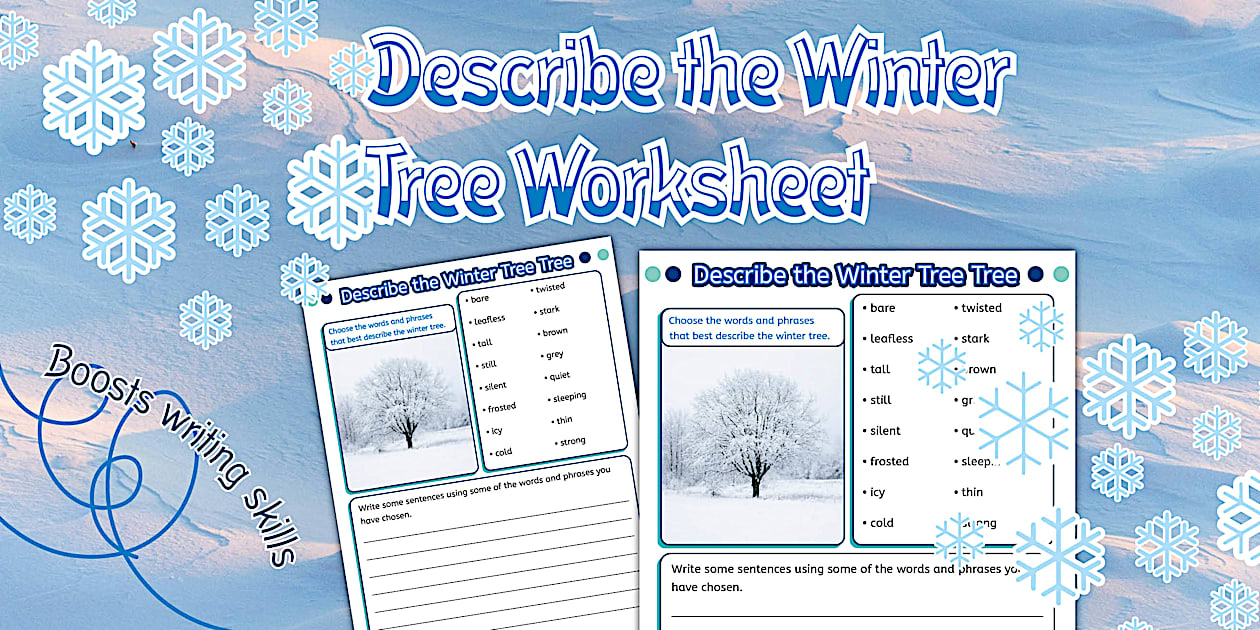 Describe the Winter Tree Worksheet