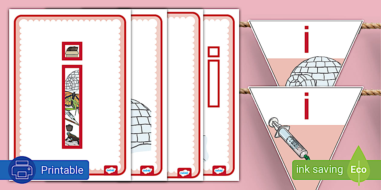 Gr. R Phonics Display Posters and Bunting: I Sound - Twinkl