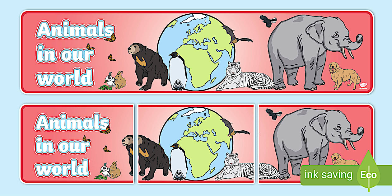 Animals In Our World Display Banner - Amazing Animals Display Banner