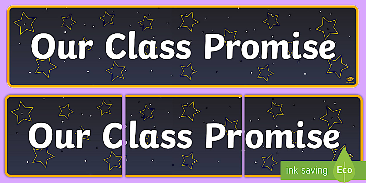 Our Class Promise Display Banner (teacher made) - Twinkl