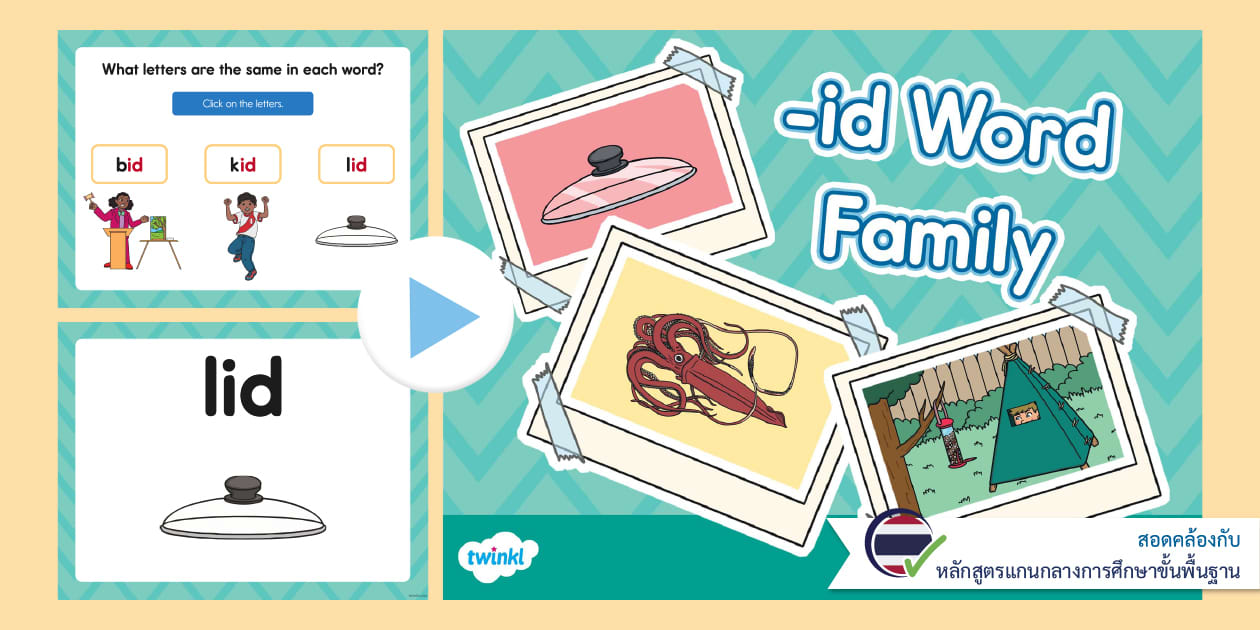 Word Families: -id Words PowerPoint for K-2nd Grade - Twinkl