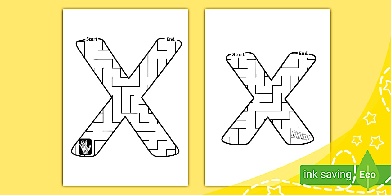 Alphabet Maze Xx (teacher made) - Twinkl