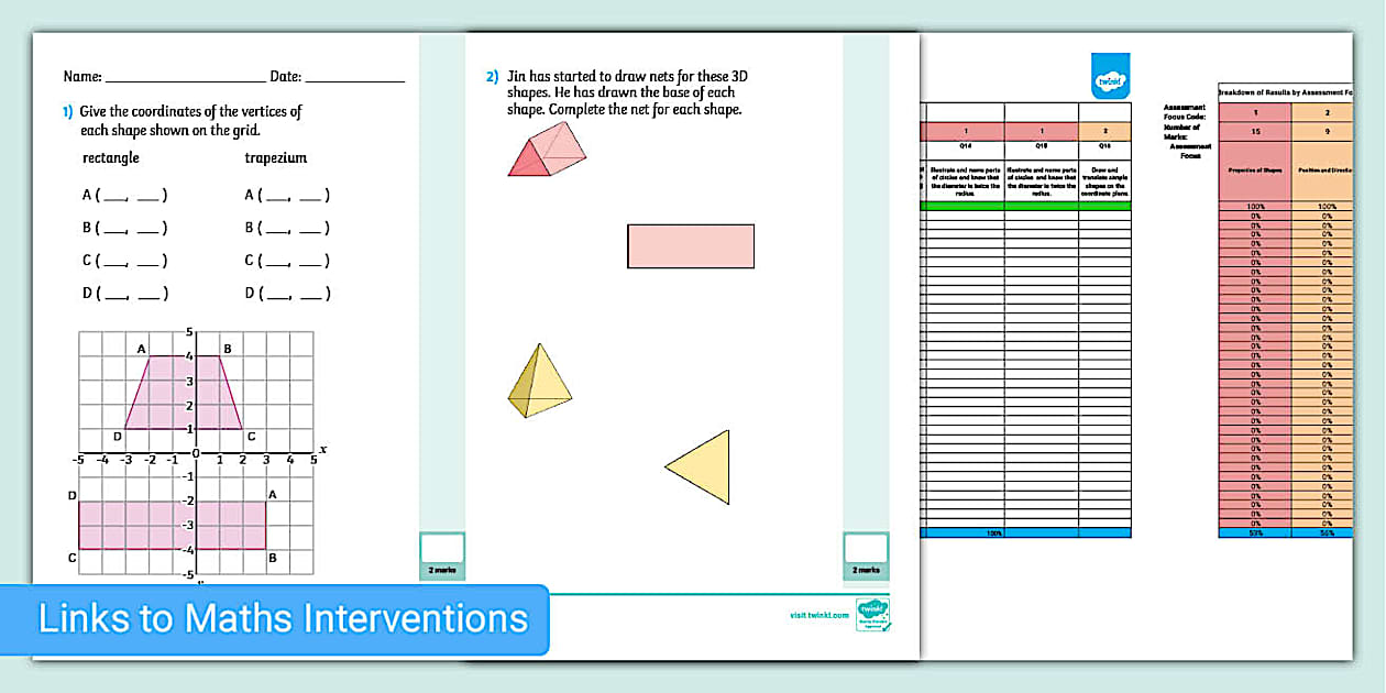 Year 6 Maths Assessment Pack Term 3 (teacher made) - Twinkl