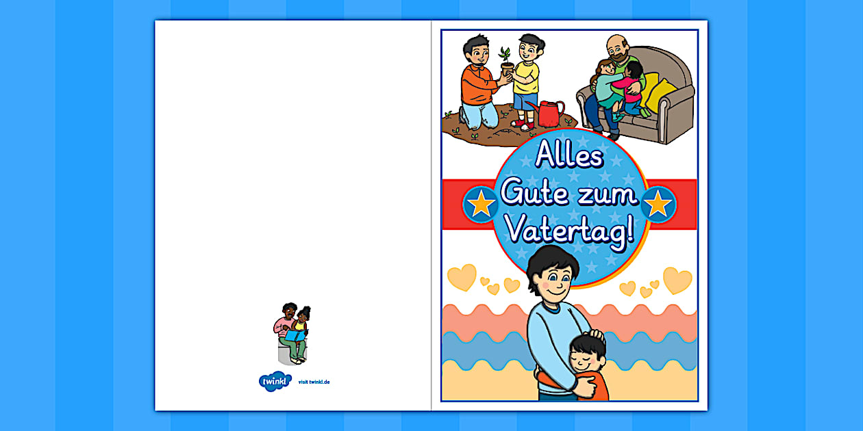 Alles Gute Zum Vatertag - Karte (l'enseignant a fait)
