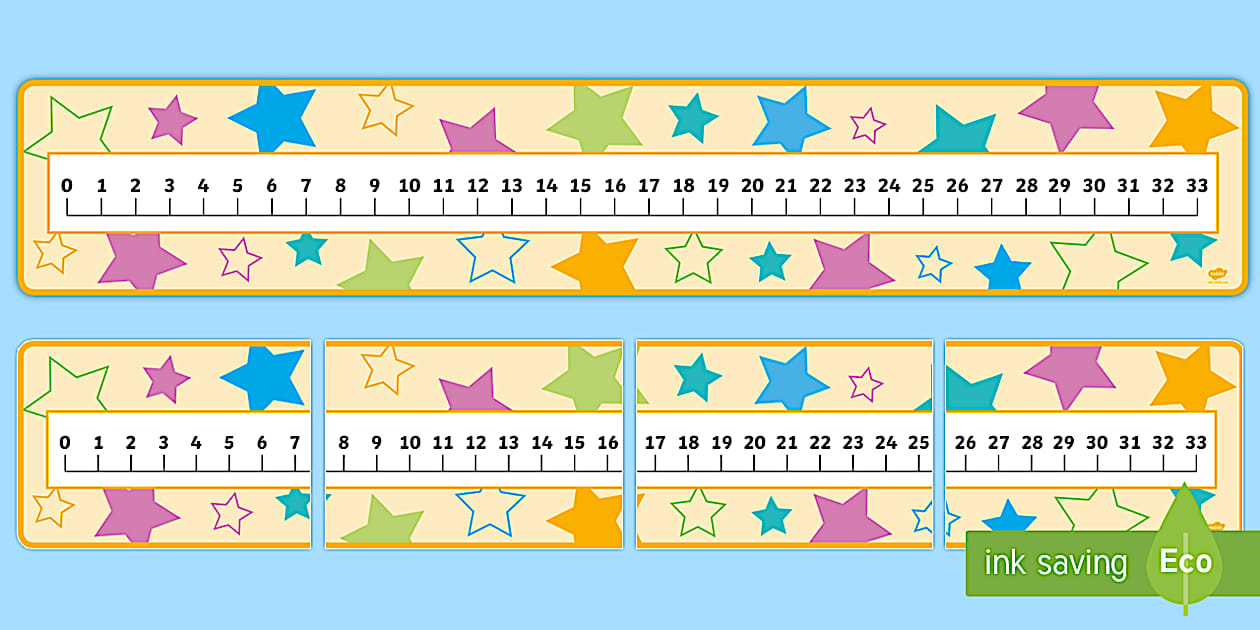 Bridging through Ten 0 to 33 Number Line Display Banner