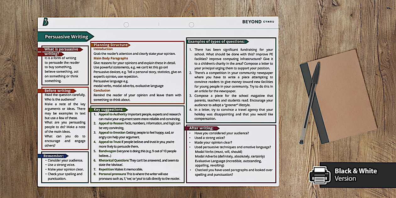 Language Activity Mat: Persuasive Writing