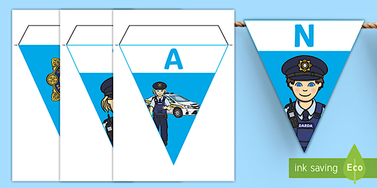 Editable The Garda Station Aistear Display Bunting - Twinkl