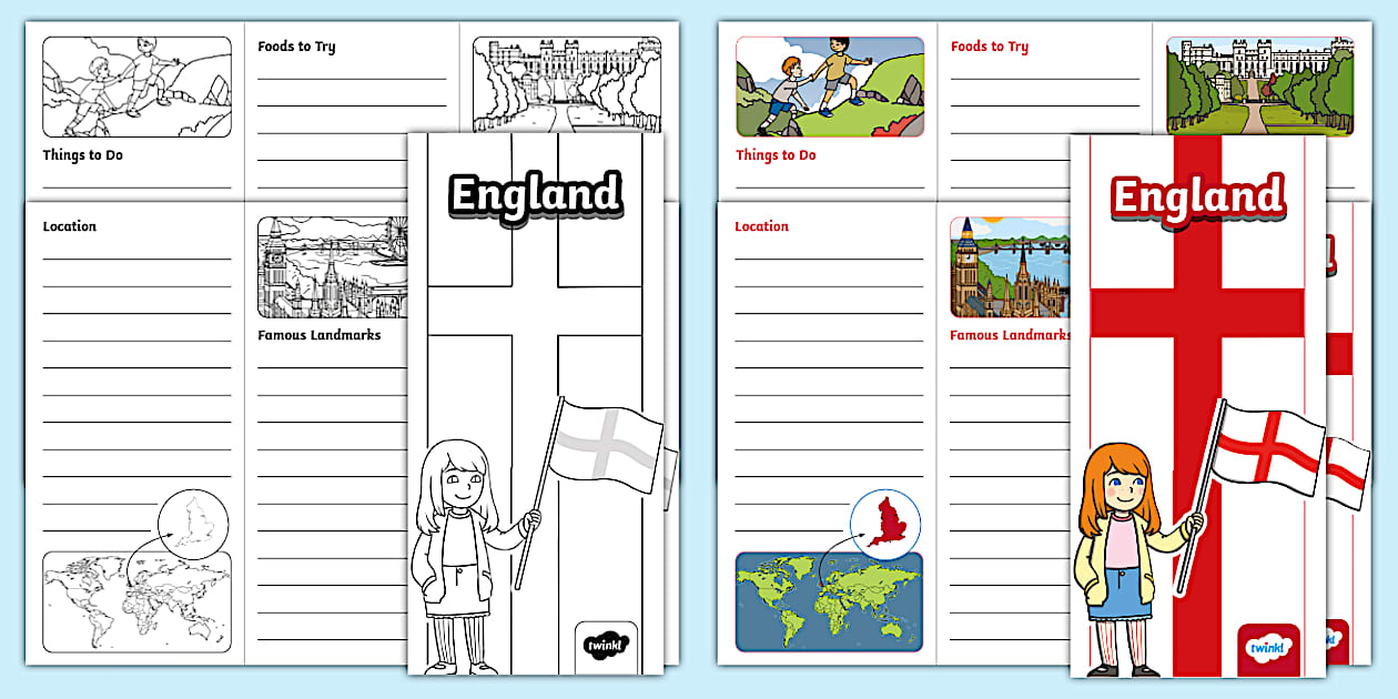 England Leaflet Template (Teacher-Made) - Twinkl