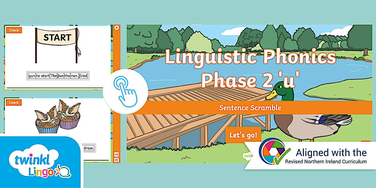 Linguistic Phonics Phase 2 'u' Sentence Scramble Activity