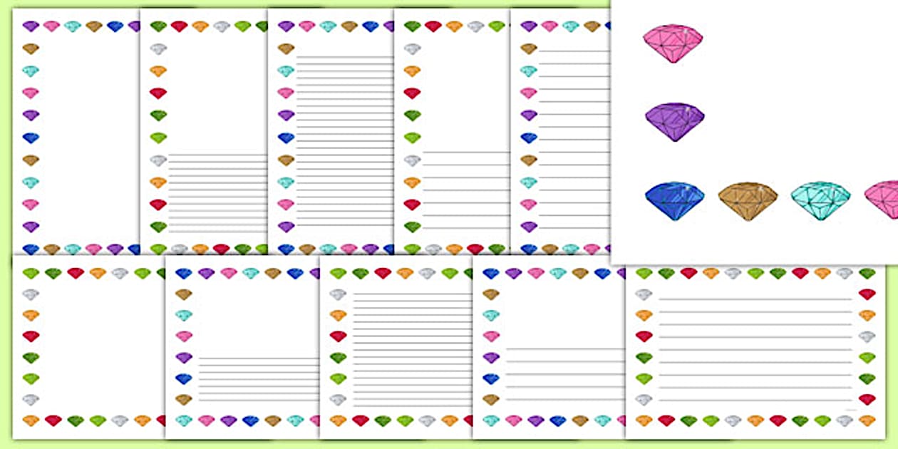 Editable Little Gem Class Page Borders Pack (teacher made)