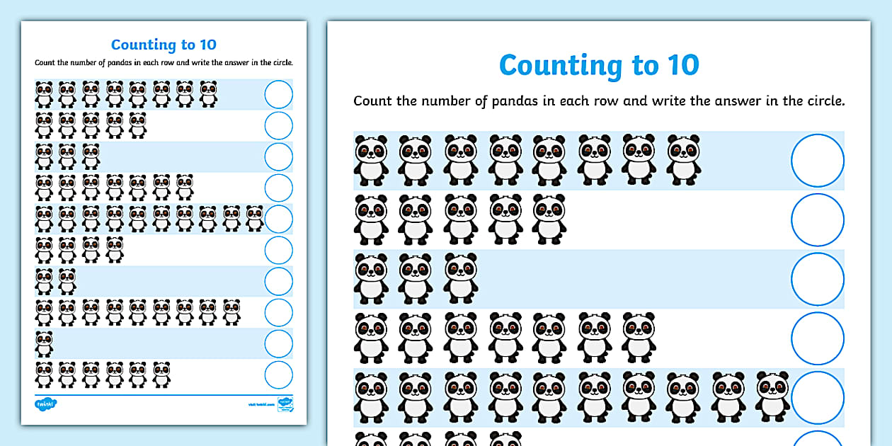 👉 Counting Pandas Activity Sheet (Teacher-Made) - Twinkl