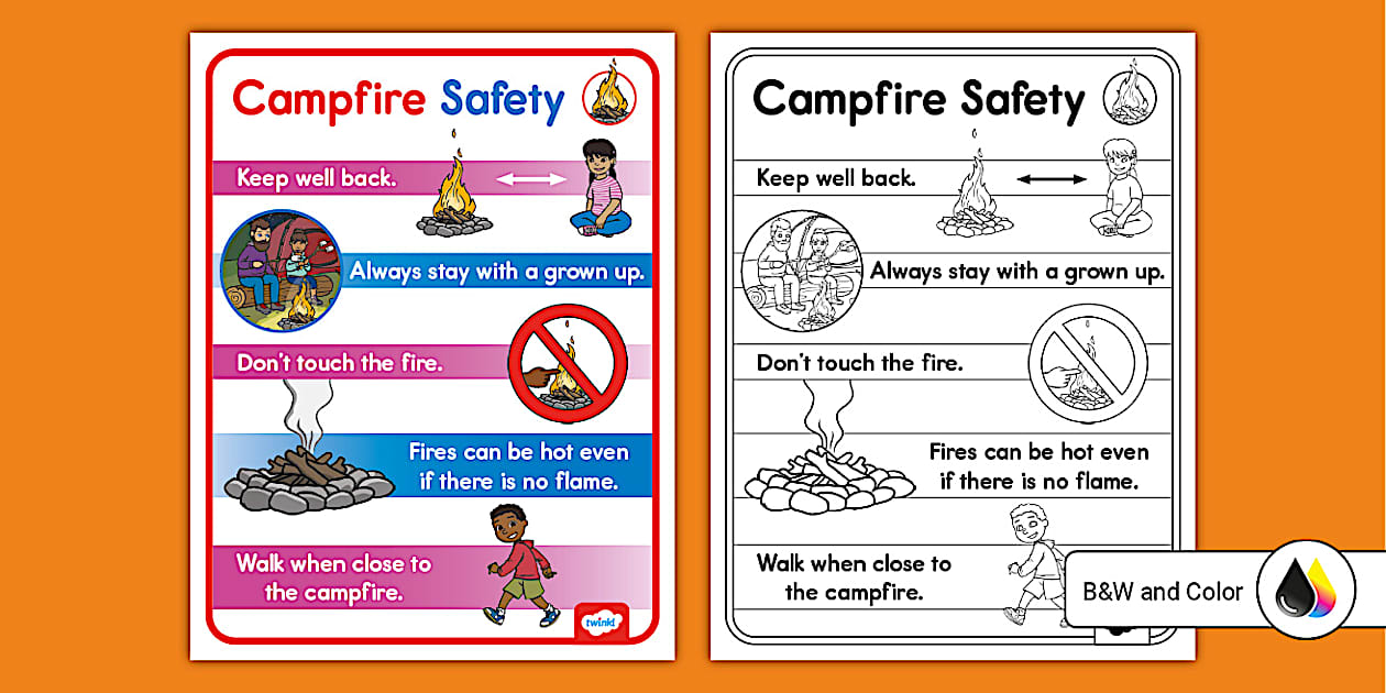 Printable Campfire Safety Poster for Kids | Twinkl USA