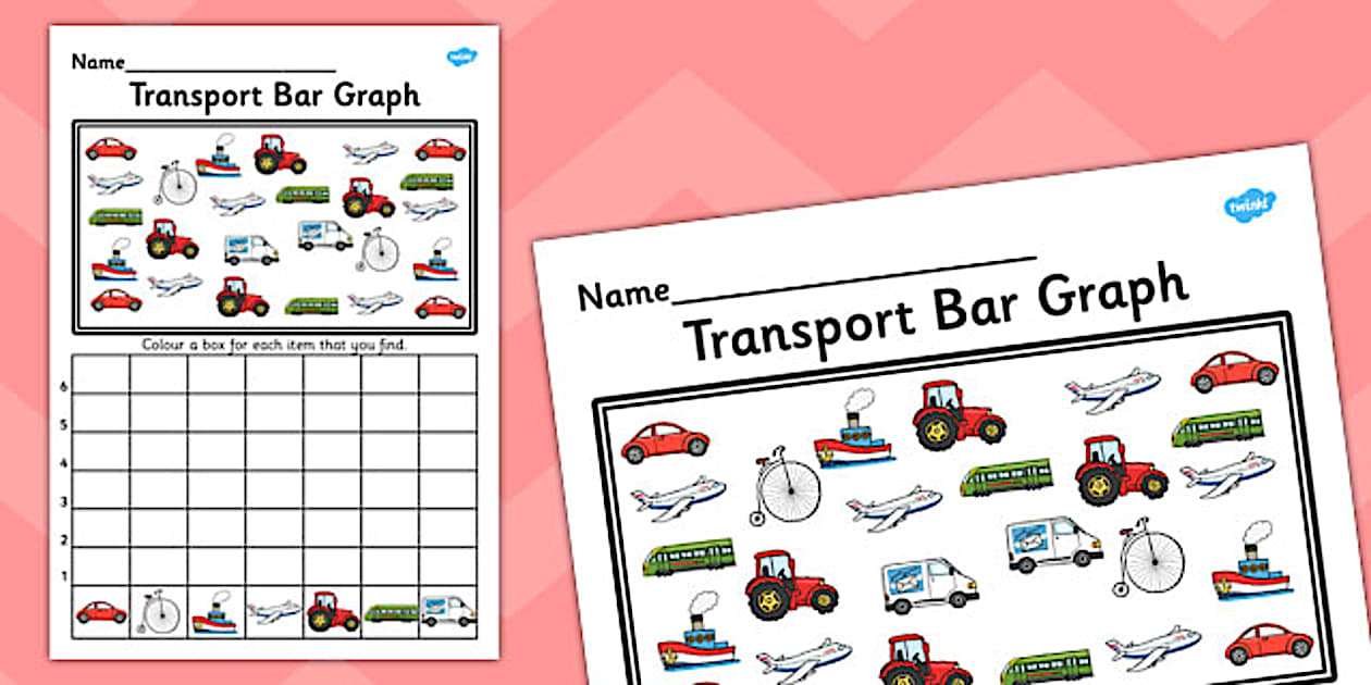 Transport Bar Graph Activity Worksheet - Twinkl