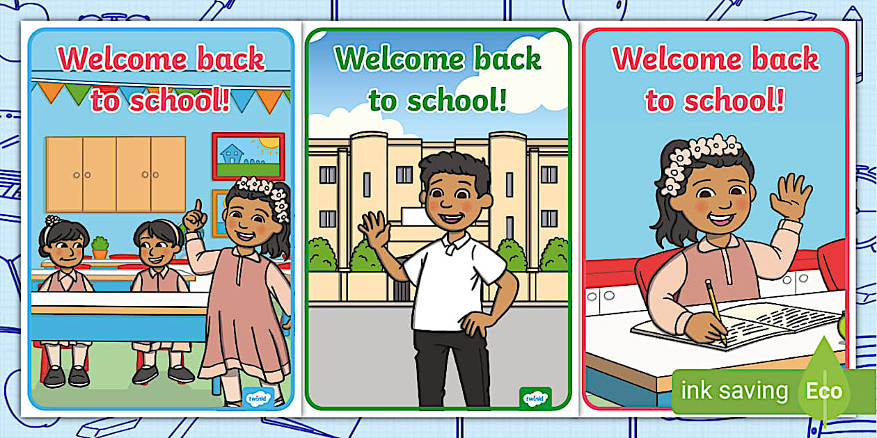 Colourful Back-to-School Background Posters | Twinkl