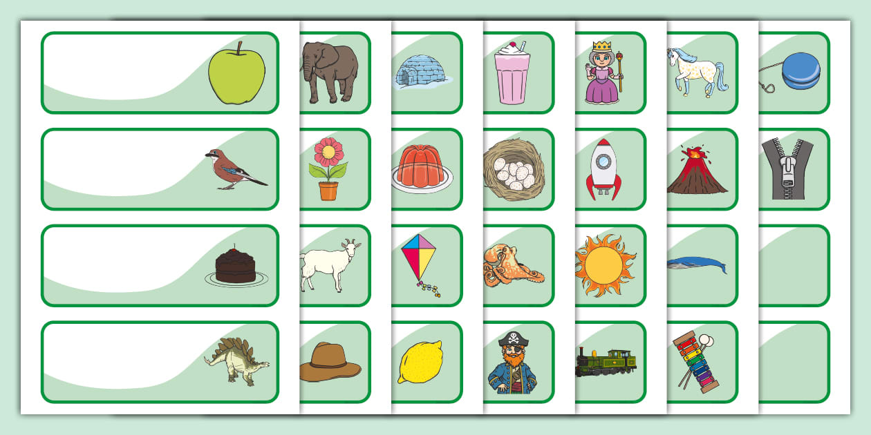 Editable Drawer - Peg - Name Labels (Set 2) - Green - Twinkl